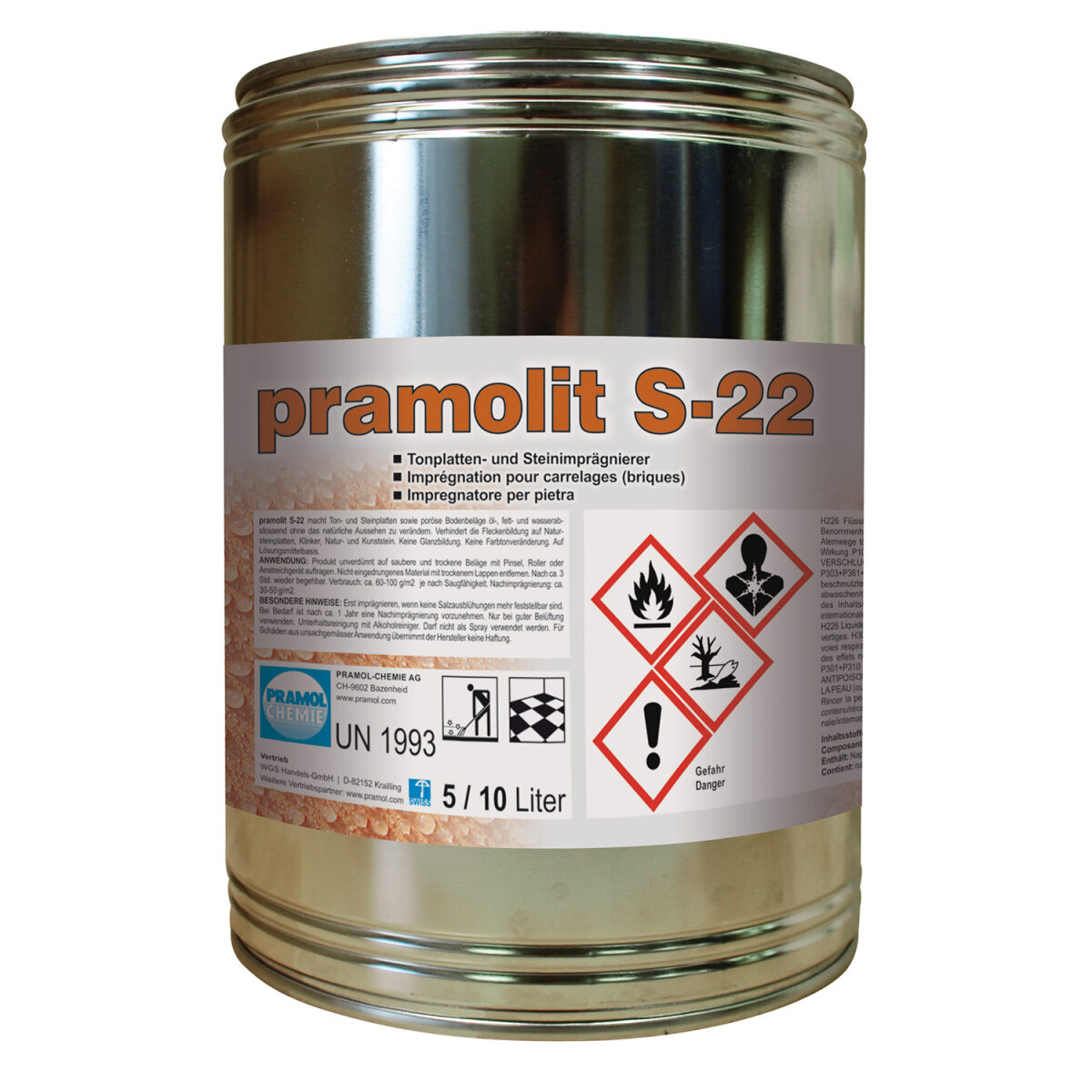 Pramol - Pramolit S-22 Imprägniermittel Stein/Ton 5l, 194,42